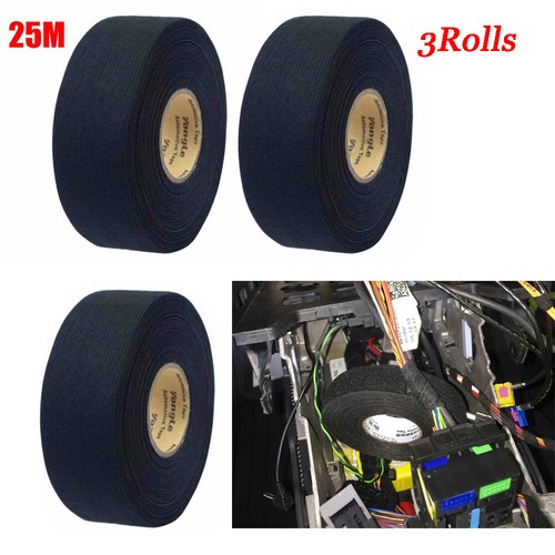 3 Rolls 82ft Car Adhesive Cloth Fabric Electrical Wiring Harness ...