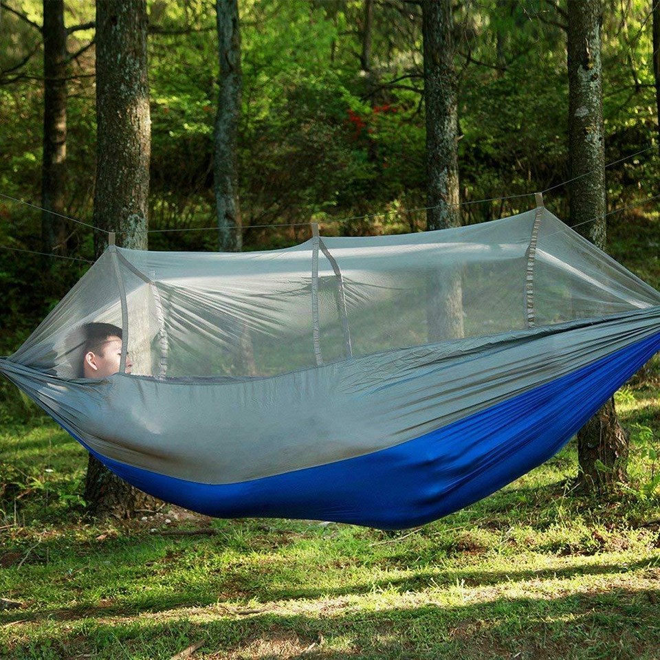 440lbs Portable Double Person Camping Hammock Tent with Mosquito Net ...