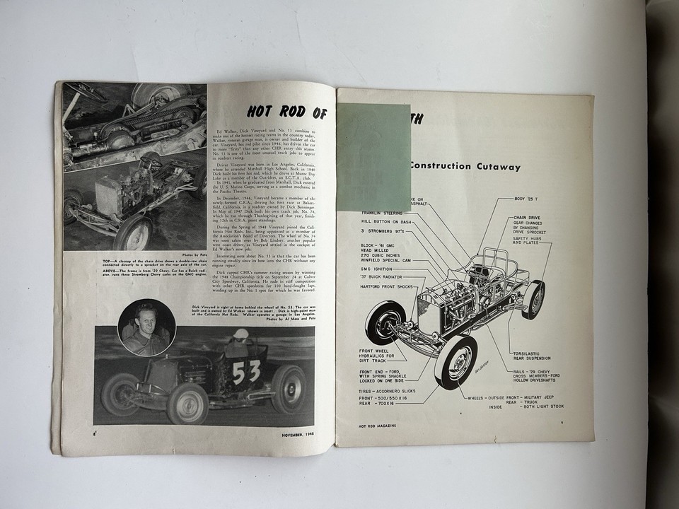 Vintage Original Hot Rod Magazine November 1948 Vol 1 No 11 Culver City ...