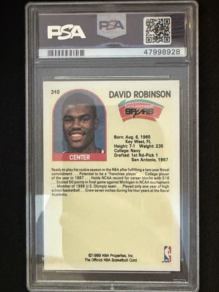 1989-90 NBA Hoops - David Robinson #310 (RC) PSA10 | eBay