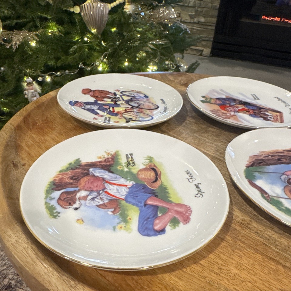 Gorham Norman Rockwell Four Seasons Series Plate Set of 4 | eBay