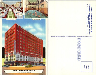 The Ambassador Hotel Main Dining Room Swimming Pool Washington DC ...