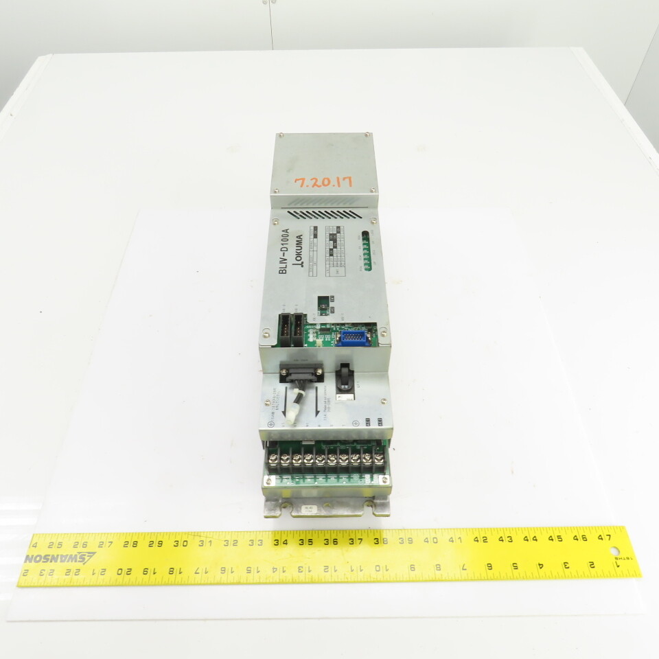 Okuma BLIV-D100A U0614-0006-001-11 Single Axis Servo Drive Unit 100A U4 ...