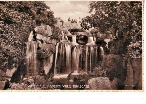 RAMSGATE, KENT - WATERFALL, MADEIRA WALK B&W POSTCARD (1917) | eBay UK