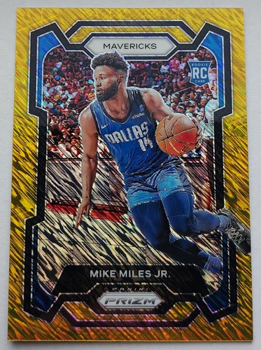 Mike Miles Jr Rookie Gold Shimmer Prizm FOTL 10/10 Bookend Dallas ...