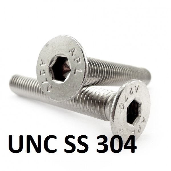 Qty 100 Countersunk Socket 4-40 UNC x 1/4" Stainless 304 Screw Flat CSK ...