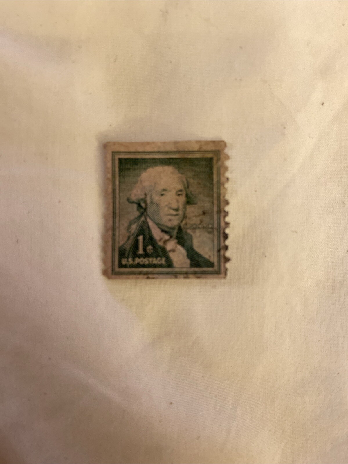 Rare Vintage George Washington One Cent Stamp Green | eBay