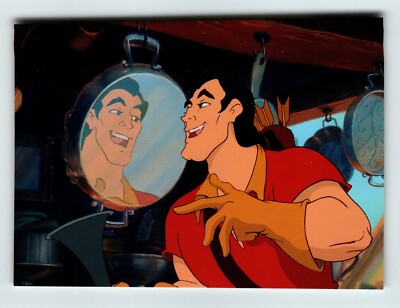 Postcard Disney Villains Beauty and the Beast Gaston Mirror Film Frame ...