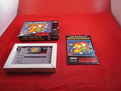 The Simpsons: Bart's Nightmare (Super Nintendo SNES) COMPLETE w/ Box ...