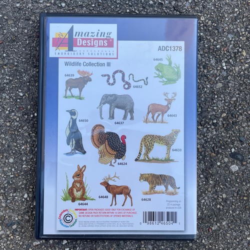 Amazing Designs Machine Embroidery Design CD - Wildlife Collection III ...