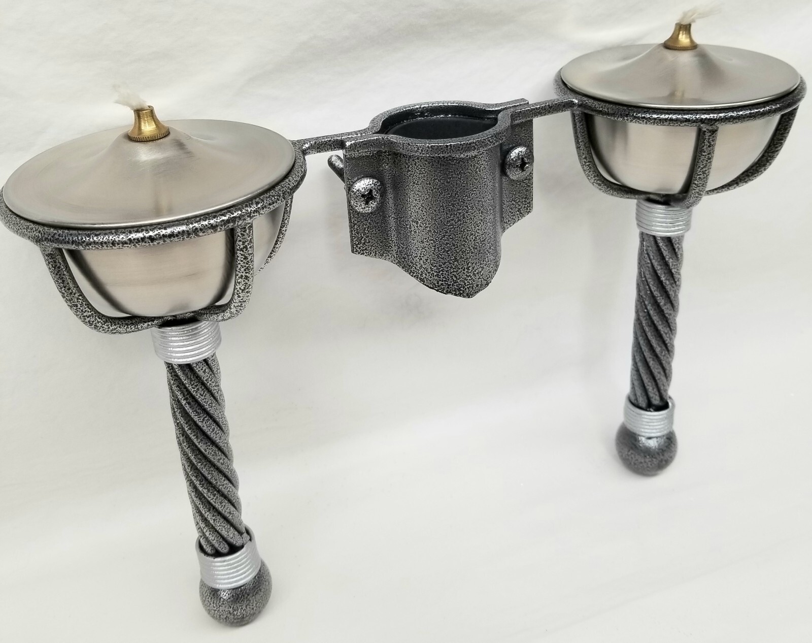 Metal Tiki Torch- Umbrella Pole Mount- Tiki Fuel NOT Included- 7.5t x ...