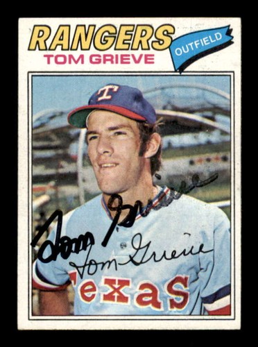 1977 Topps #403 Tom Grieve AUTOGRAPHED!!! Rangers 235138 | eBay