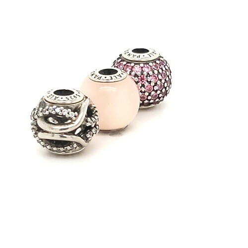 Pandora 925 Silver Essence assorted 'Caring' slide bead Charms NEW | eBay