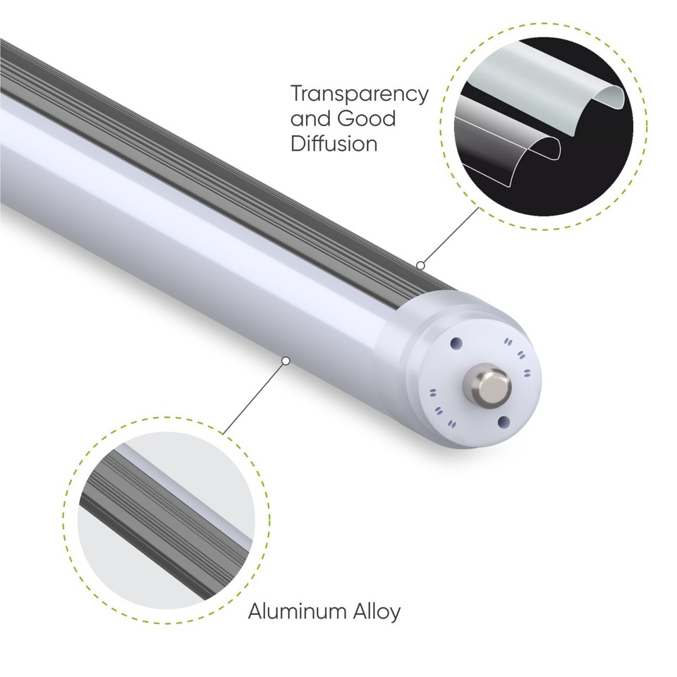 5 ft. T12 Single Pin FA8 LED Type A Plug & Play Replacement for 50W ...