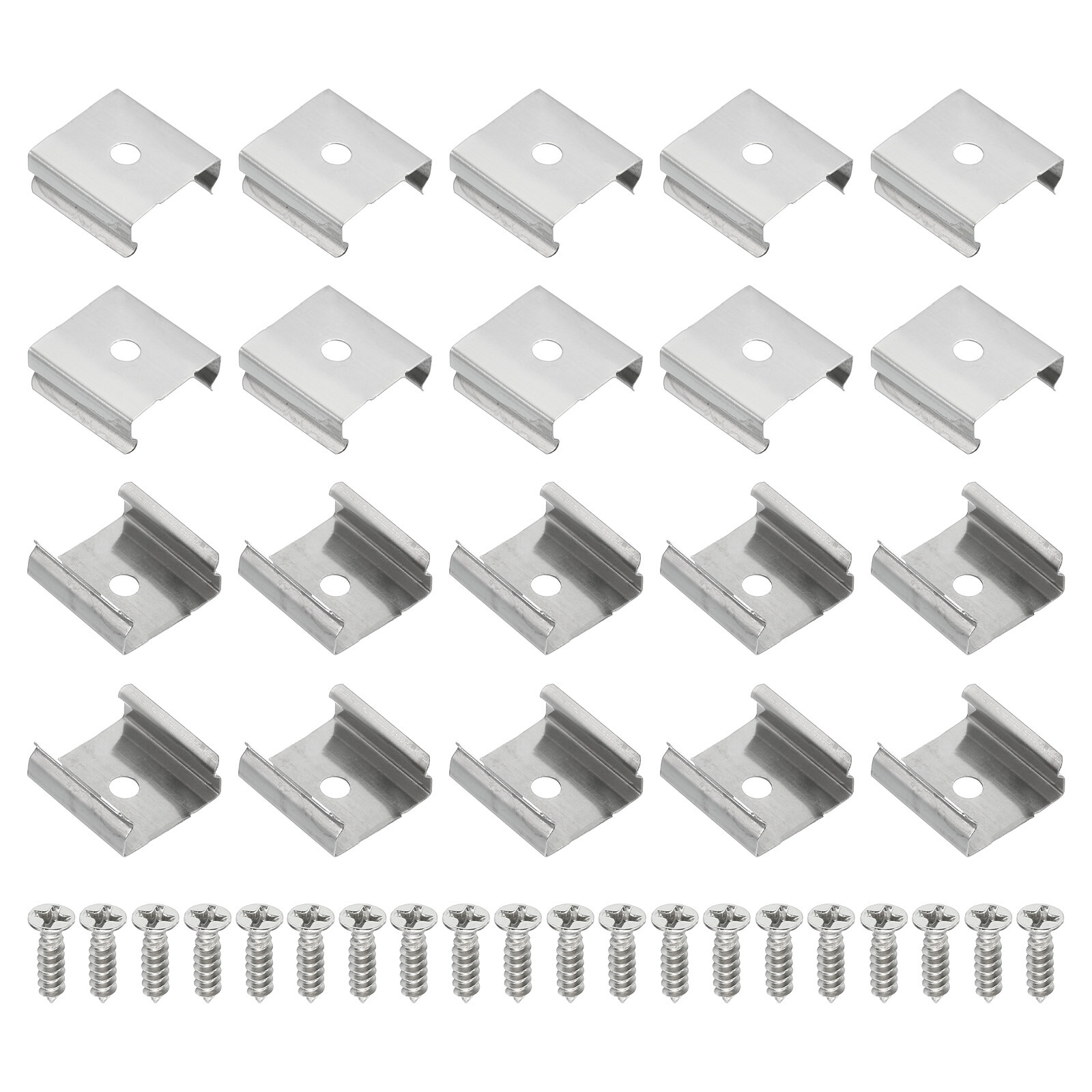 LED Strip Clips 60pcs Stainless Steel Brackets Fixing Clip for 16mm to ...