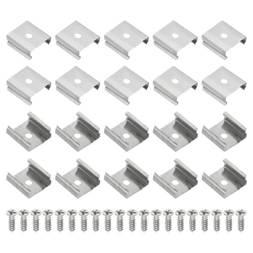 LED Strip Clips 60pcs Stainless Steel Brackets Fixing Clip for 16mm to ...