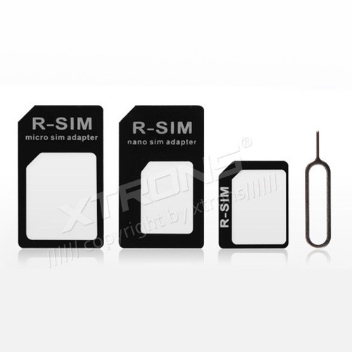 3-In-1 Pack SIM Card Adapter For All iPhone Mobile Phones Nano/Micro ...