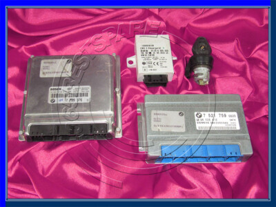 BMW 3 5'ies E46 E39 2.5d Diesel M57 Engine ECU SET DDE EGS EWS IGNITION ...