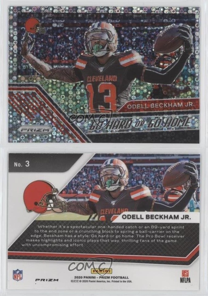 2020 Panini Prizm Go Hard or Go Home No Huddle Prizm Odell Beckham Jr ...