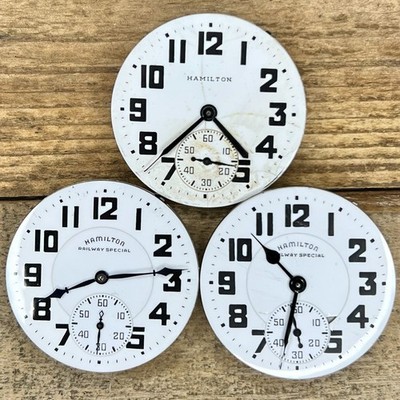 16s Hamilton Pocket Watch Movements - Grade 992B - 21 Jewels, Adjusted ...