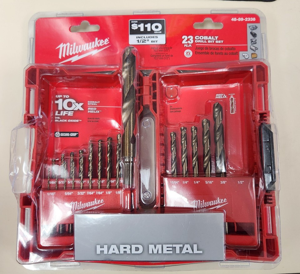 Milwaukee 23 Piece Drill Bit Set - Red (48-89-2338) 45242005673| eBay