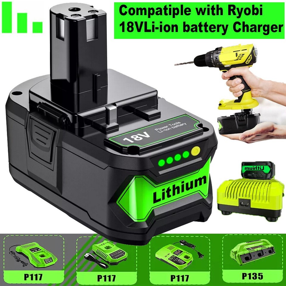 2PACK For RYOBI 18V 8.0Ah P108 High Capacity Battery 18Volt Lithium-Ion ...