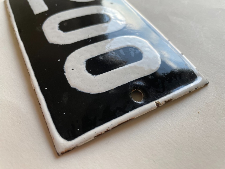 Vintage Enamel Porcelain House Number 200 Door Sign Dark Blue (almost ...