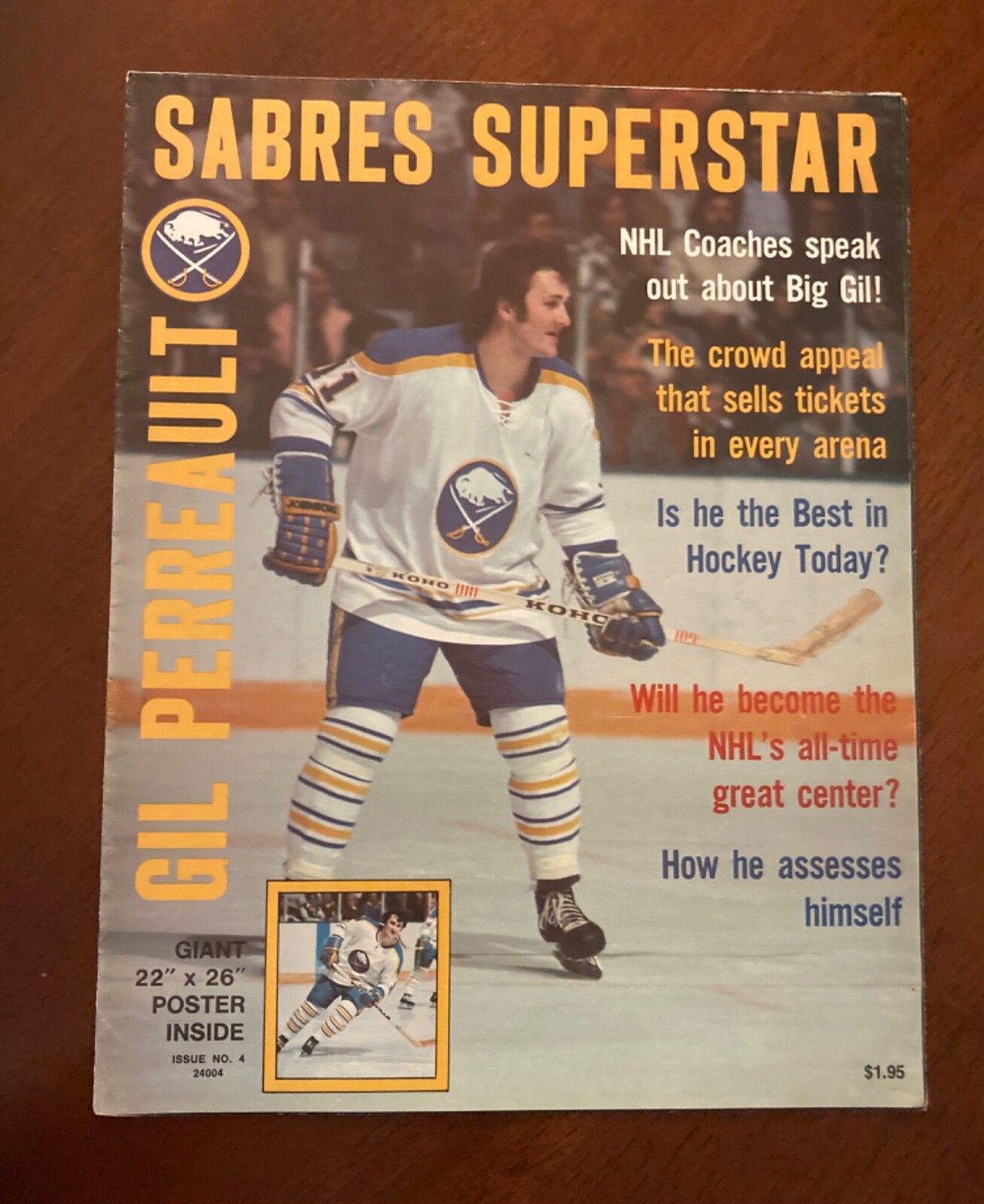 Vintage Buffalo Sabres Superstar 22" x26" Posters *Lot of 4 w/ Gilbert ...