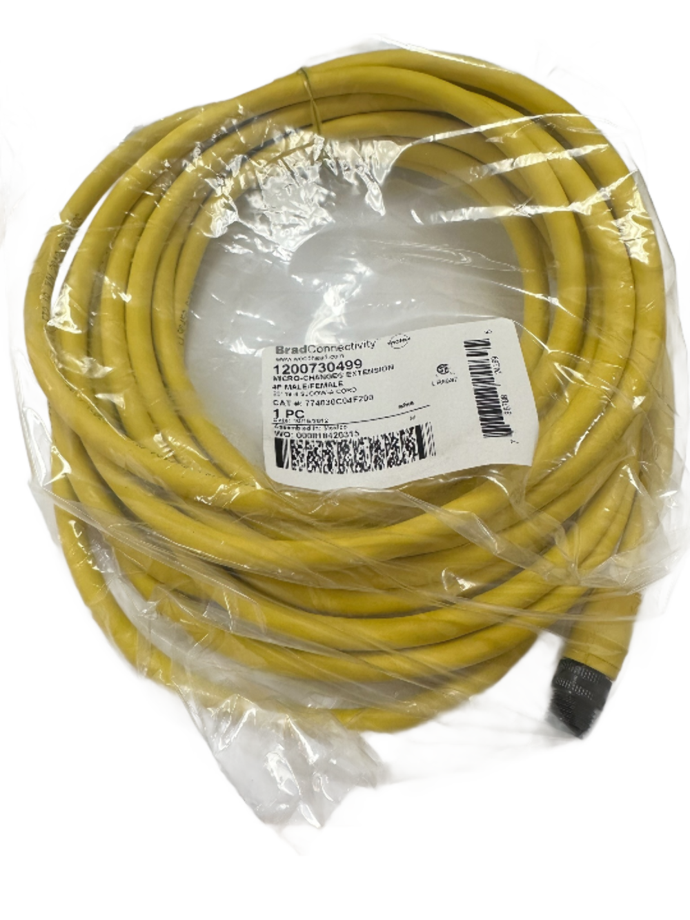 1200730499 Cable Conn 4P Male/Female 20' 18-4 SJOOW-A Cord ...