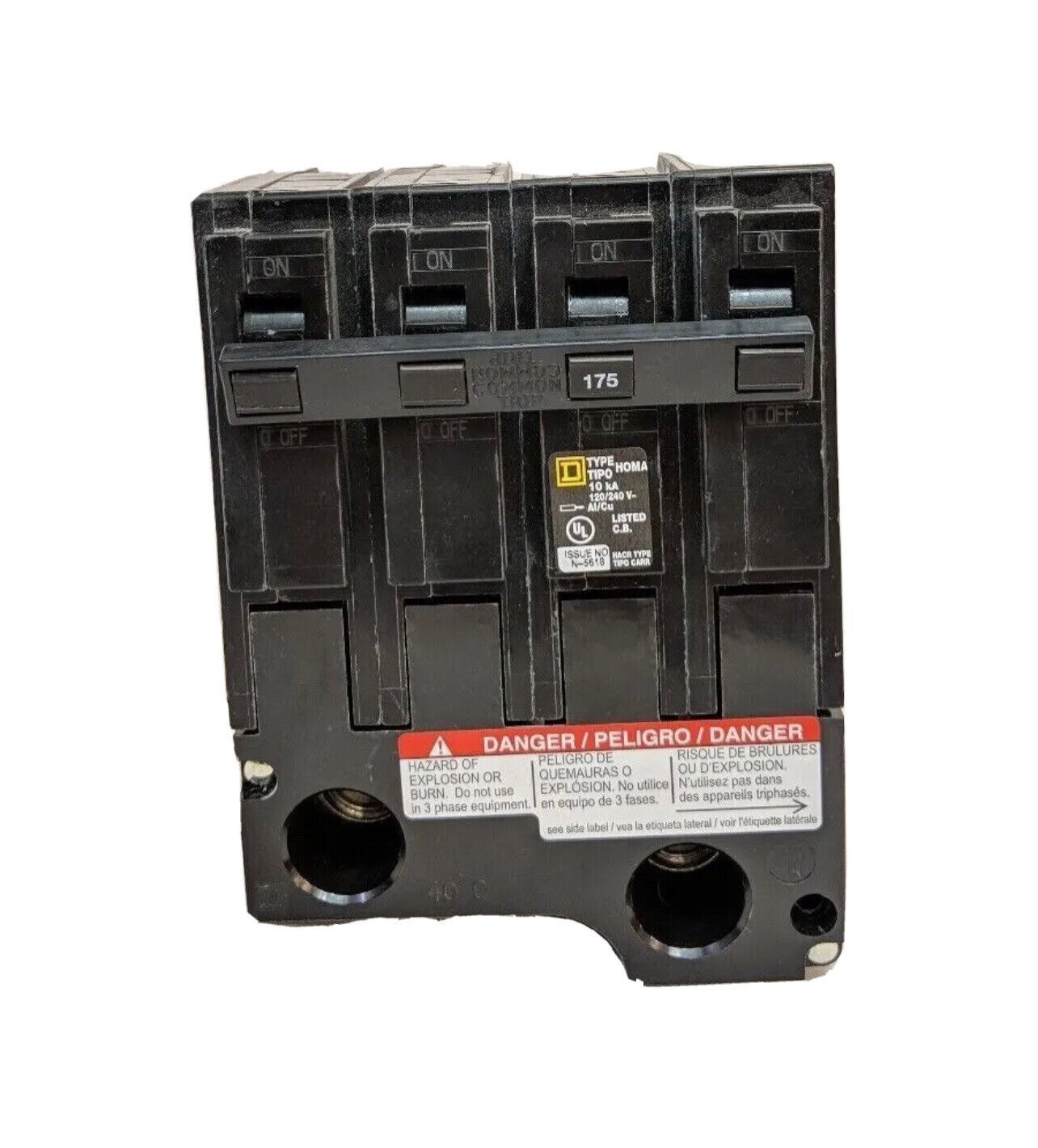 Square D HOM2175BB 175 Amp 2 Pole 240 Volt Plug In 175A Main Circuit ...