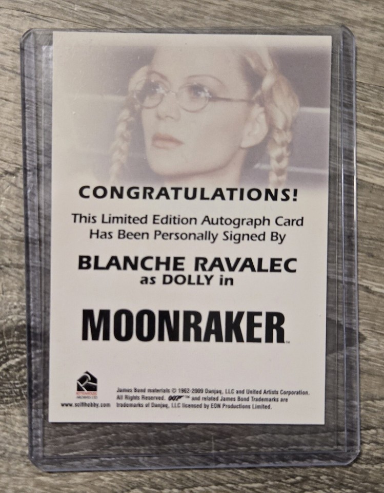 Blanche Ravalec Moonraker signed autograph James Bond Rittenhouse ...