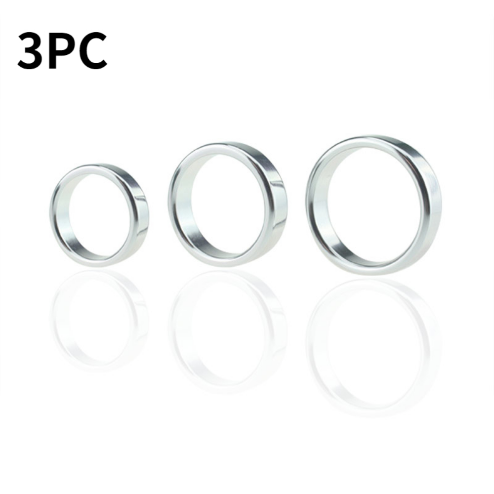 Stainless Steel Metal Silver Cock Ring For Men Glans Penis Erection ...