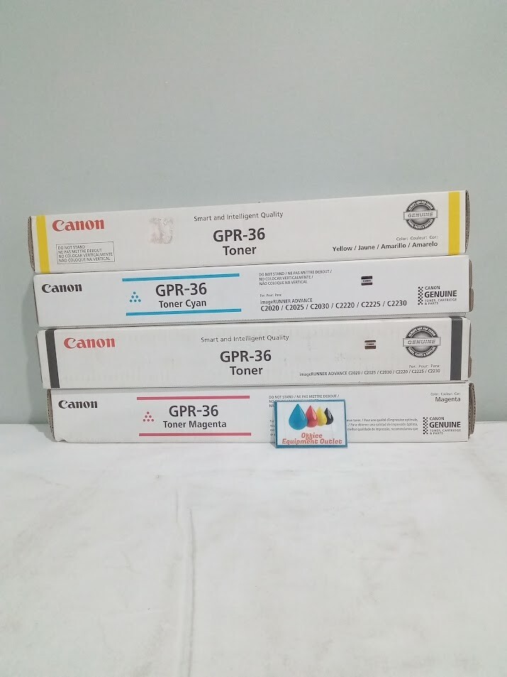 Canon GPR-36 Toner Cartridge Set Black Cyan Magenta Yellow | eBay