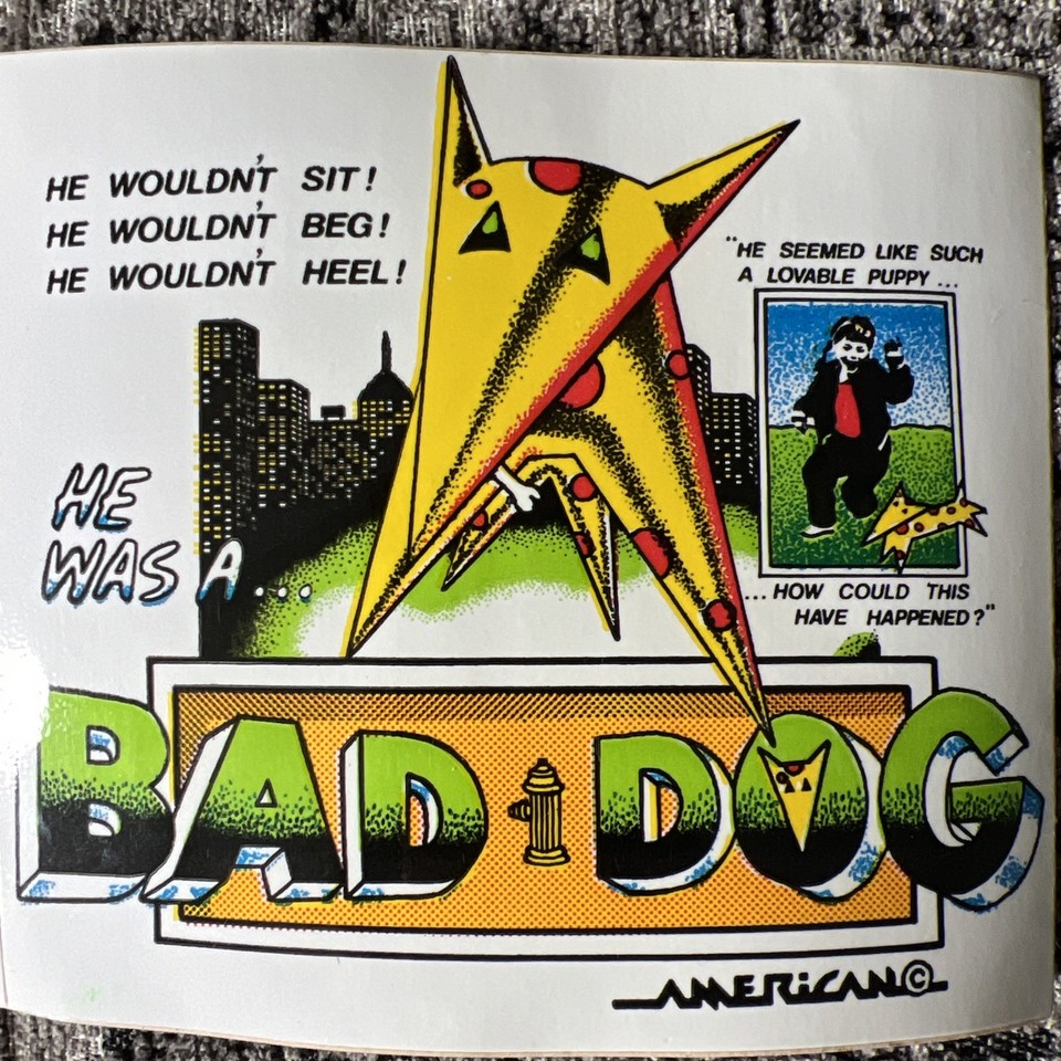 Vintage Bad Dog Sticker Skateboard Sticker 1980’s | eBay
