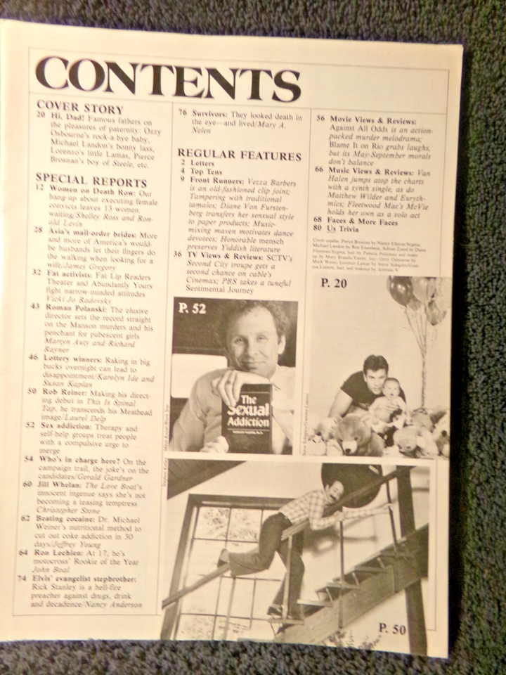 US Magazine - March 26, 1984 - Celebrities And their kids , Roman ...