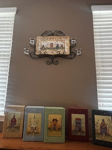 PartyLite Winding Lane By Susan Winget Collection Tray and Decorative ...