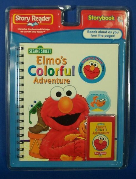 Elmo's Colorful Adventure Story Reader Book & Cartridge Sesame Street 3 ...