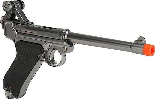 Evike Airsoft-WE WWII Full Size/Metal Luger Airsoft Gas Blowback(Silver ...