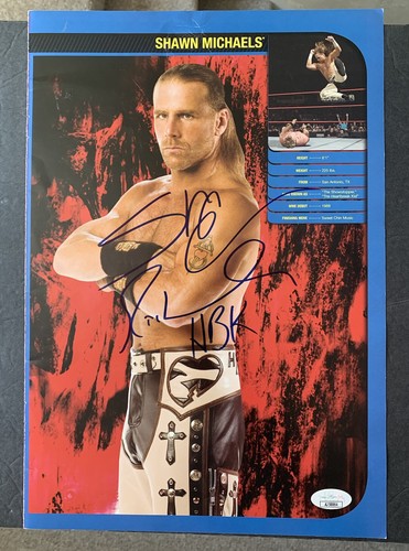 WWE signed SHAWN MICHAELS program photo autographed wrestling JSA COA ...