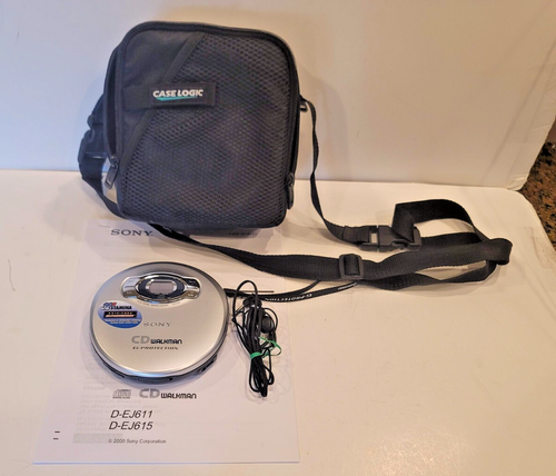 Sony Walkman Silver CD Player G-Protection Discman D-EJ611 Case and ...