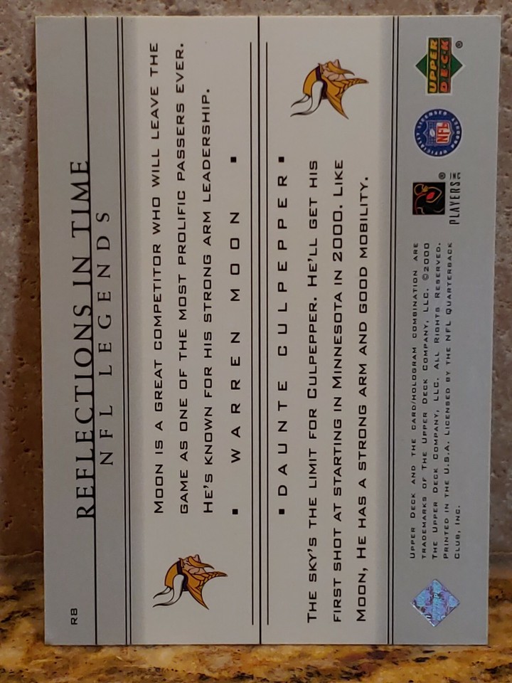 🔥🏈2000 Upper Desk #R8 - NFL Legends Reflections, Warren Moon, Daunte ...