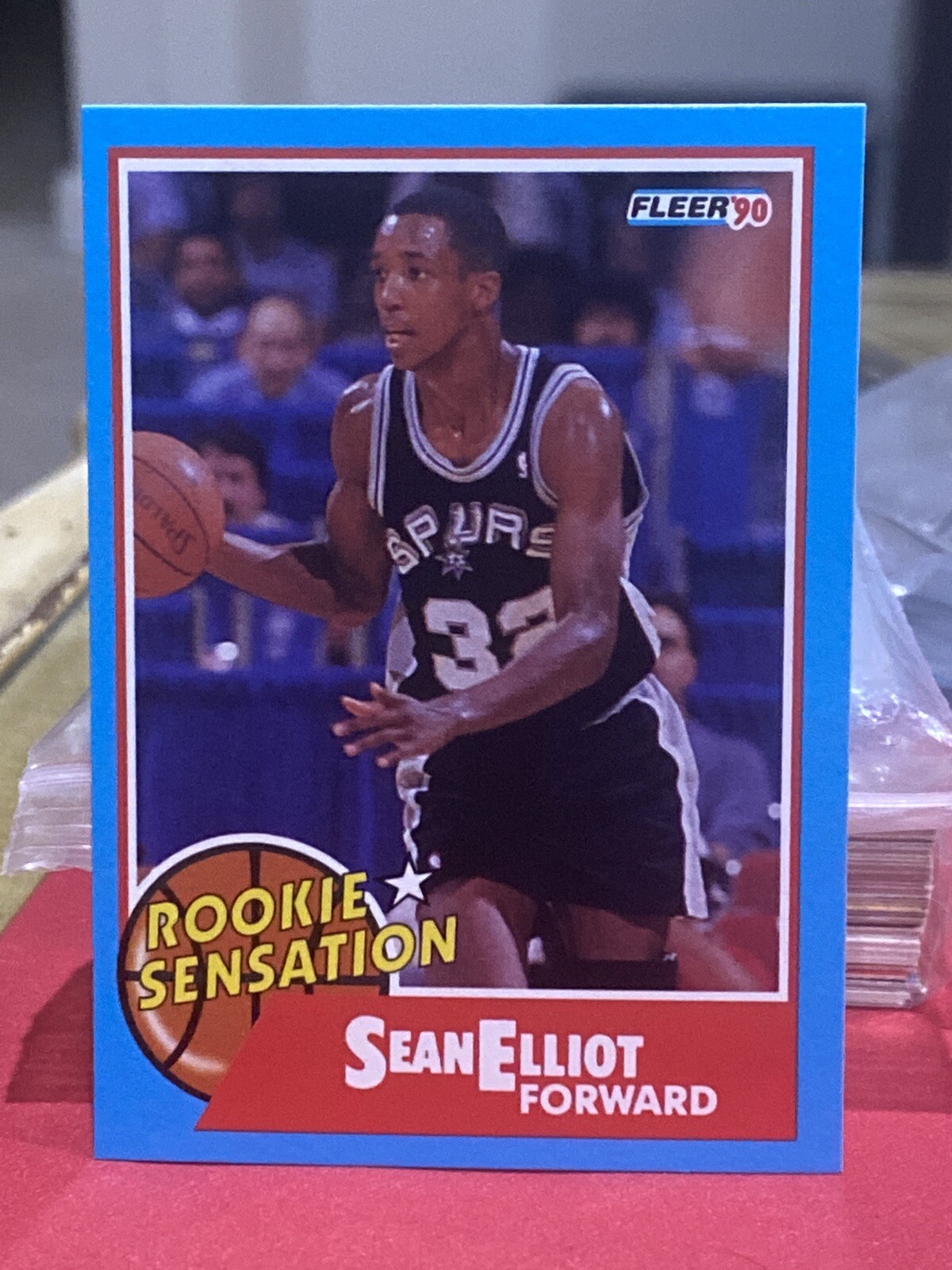 Vtg 1990-91 Fleer Rookie Sensation #2 SEAN ELLIOT RC Spurs Pistons AZ ...