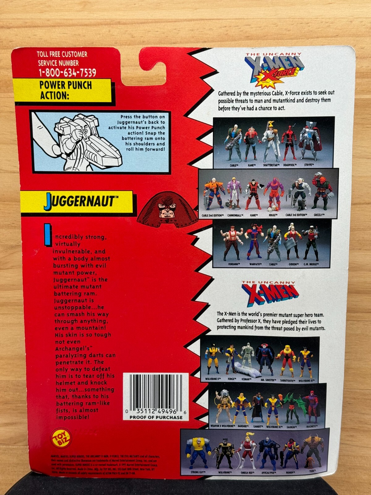 Juggernaut 1991 Toy Biz Marvel The Uncanny X-men Action Figure With ...