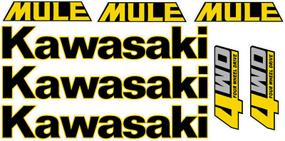 #B4786 Kawasaki Mule Decal Sticker Kit LAMINATED 600 610 2500 3100 4100 ...