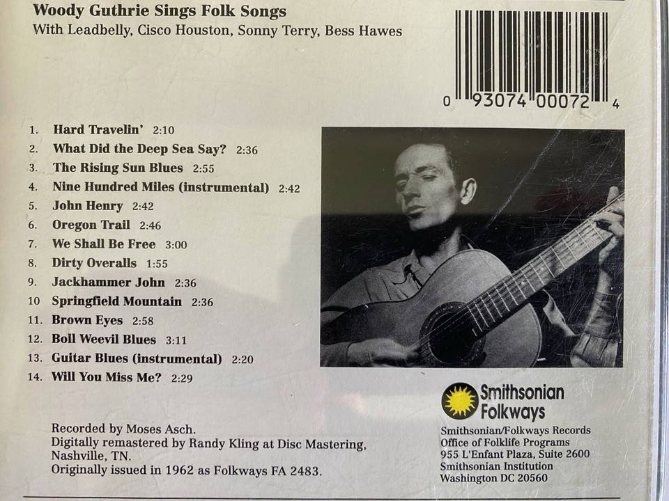 WOODY GUTHRIE - Sings Folk Songs CD 1989 Folkways AS NEW! | eBay