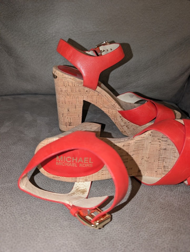 Michael Kors Natalia Platform Heels. Mandarin Color. Size 7.5 | eBay