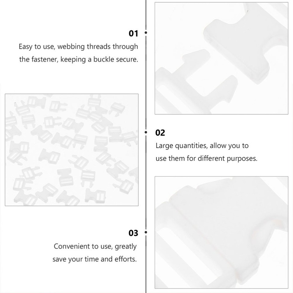 20 Pcs Mini Buckle Plastic Small Replacement Bag Fasteners for Making ...