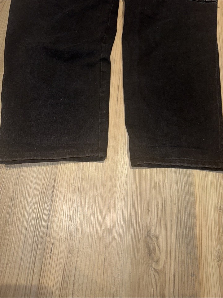 Wake Cargo Jeans Women L - 8/10 (40/42) Black Baggy Carpenter Wide Leg ...