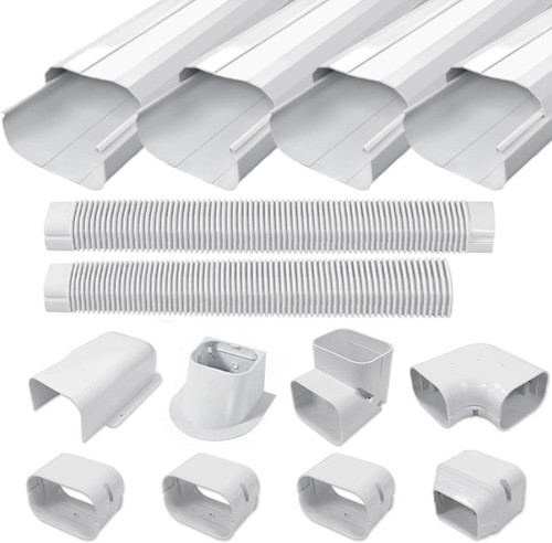 3'' 17 Ft Mini Split Line Set Cover Kit, Line Hide & Cover Set for ...