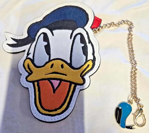 Donald Duck Head Zipper Coin Purse with Chain and Hat Charm | eBay
